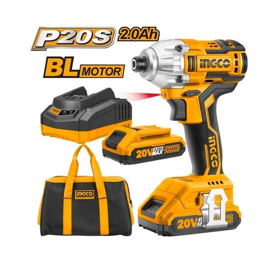Buy Ingco Impact Wrench Brushless Motor 20V Lithium-Ion 2.0Ah Batteries ...