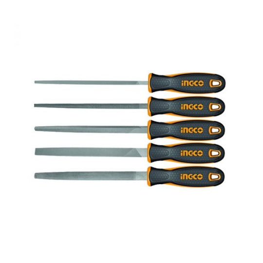 Buy Ingco Steel File Set 5 Pcs 200mm HKTFS0508 Online - Technocart